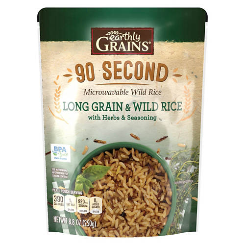 Earthly Grains Long Grain & Wild Ready to Serve Rice, 8.8 oz